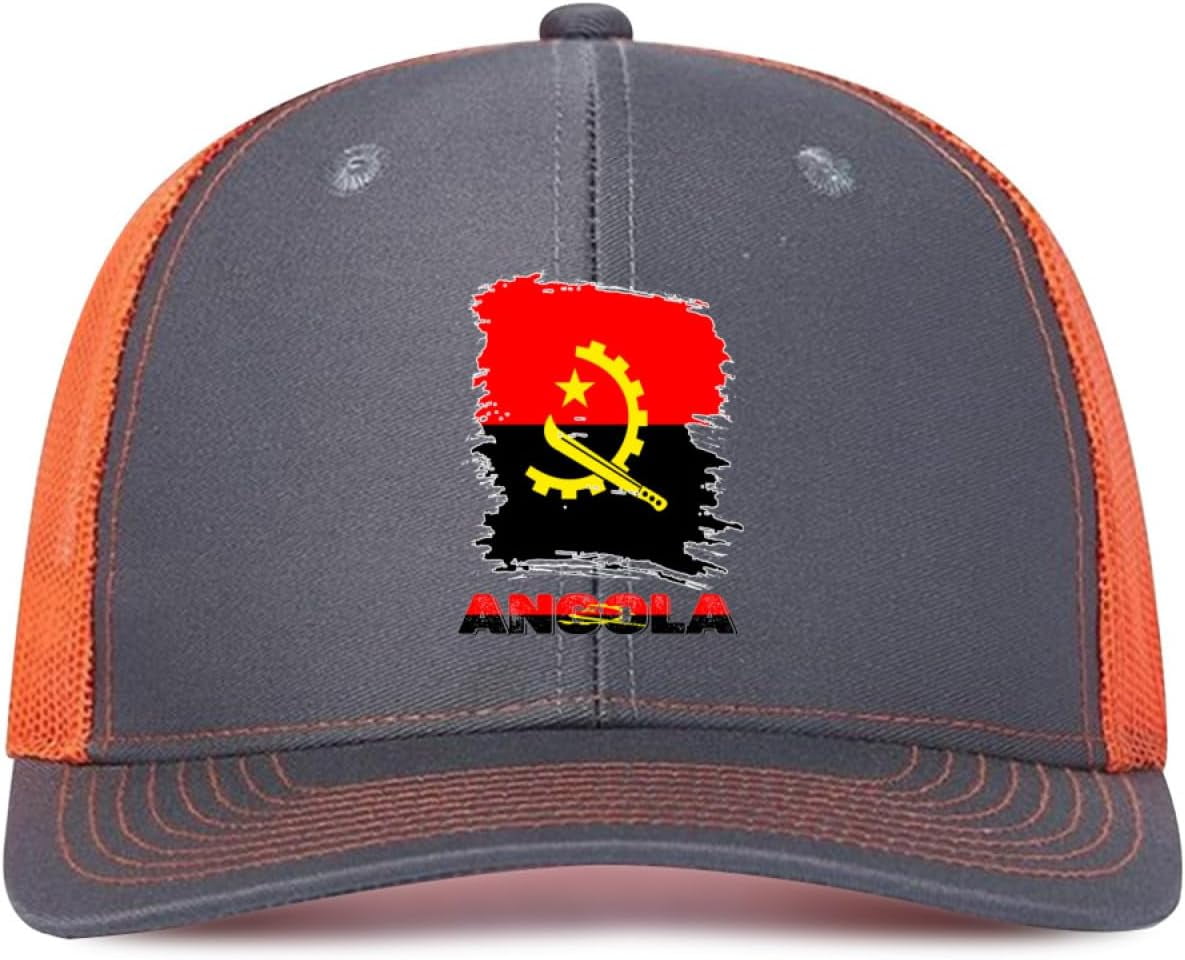 Vintage Angola Angolan Flag Mesh Hat Baseball Cap for Men Women Trucker ...