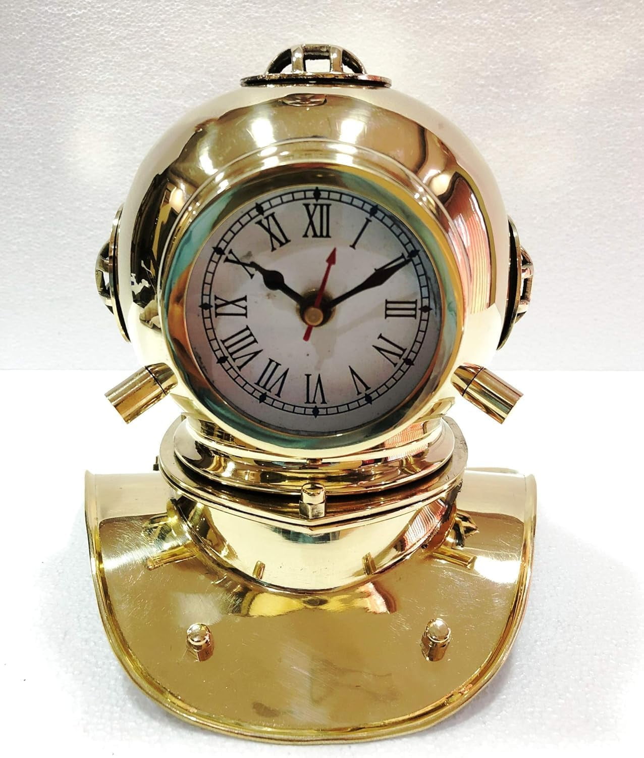 Vintage Antique Brass Divers Clock Diving Helmet Collectable Desk ...