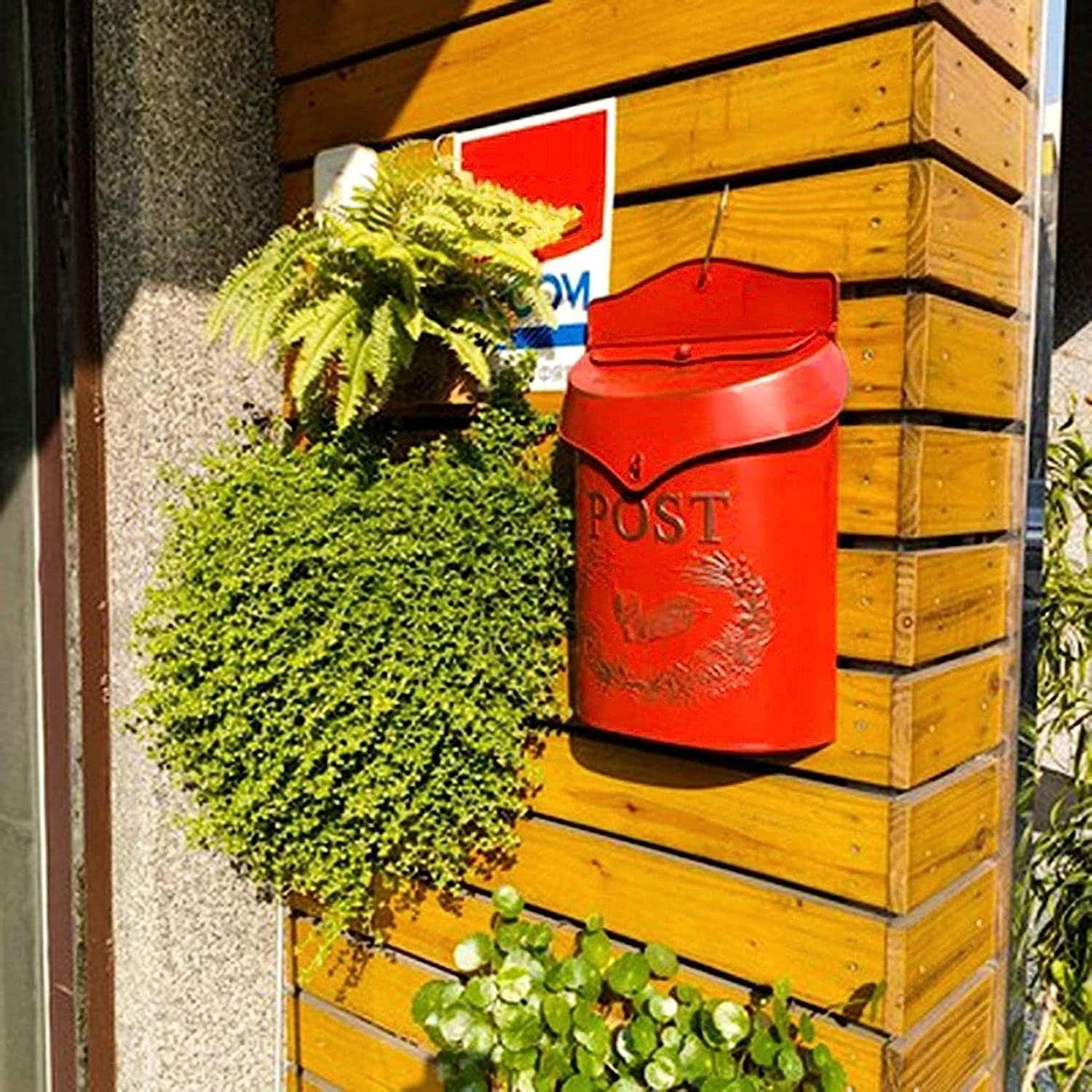 Vintage Antique Lockable Wall Mounted Heavy Duty Cast Iron Mailbox ...