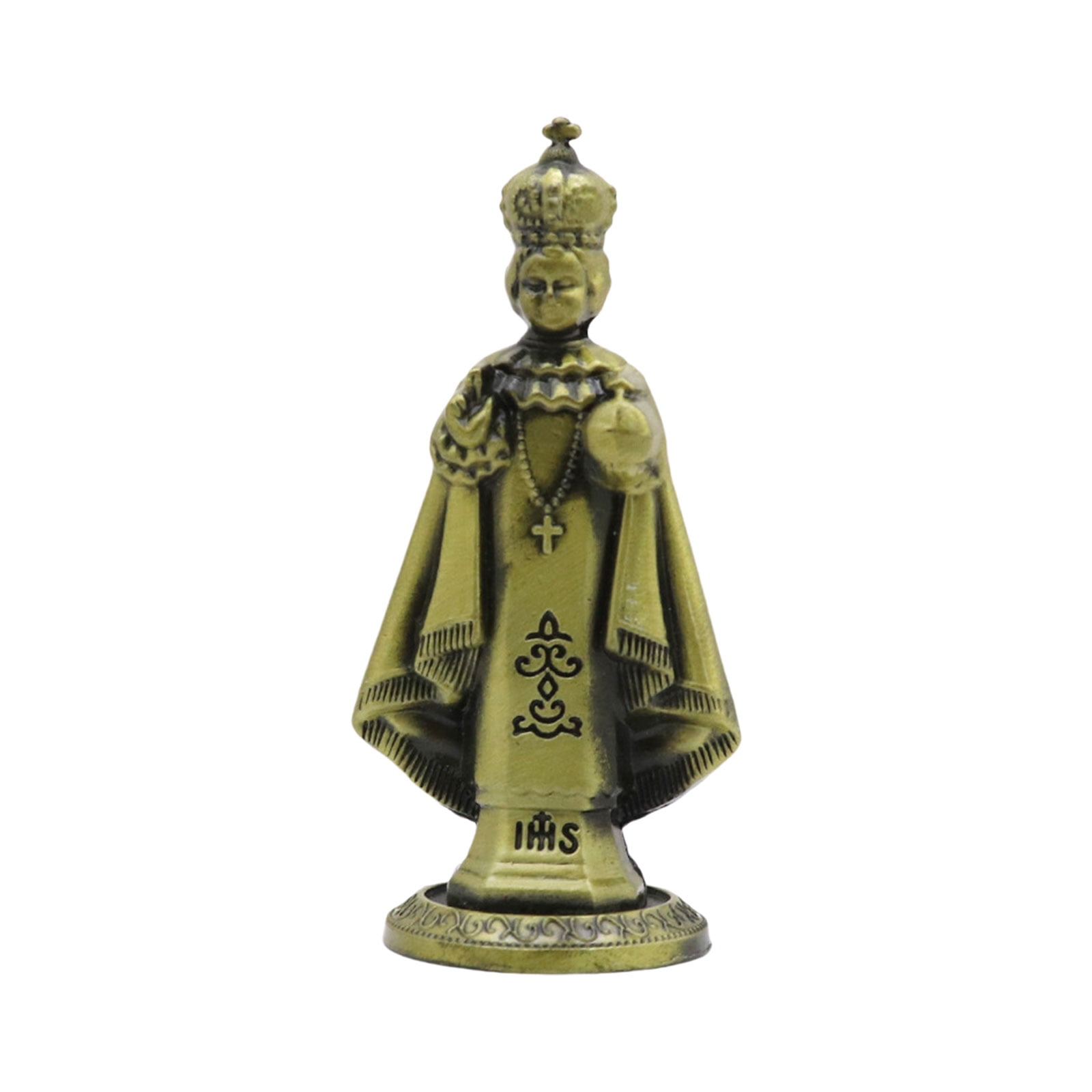 Vintage Antique Metal Standing Maria Figurine Catholic Miniature Statue ...