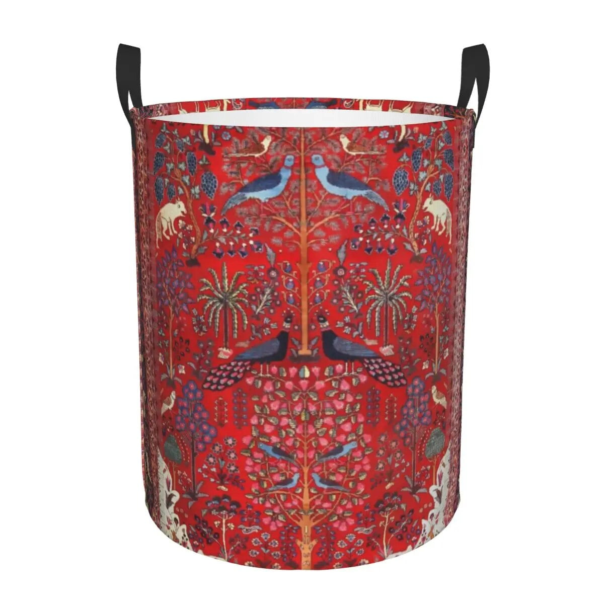 Vintage Antique Persian Carpet Boho Laundry Basket Foldable Large ...