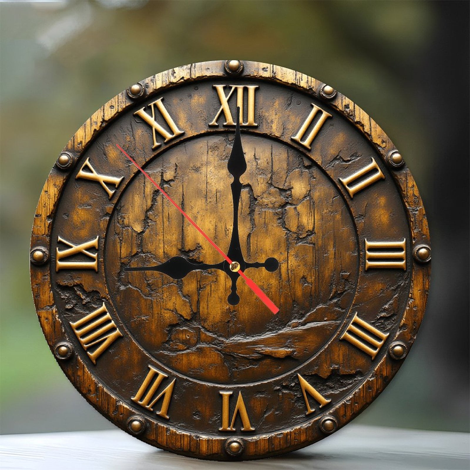 Vintage Antique Style Wall Clock with Roman Numerals 10-Inch Silent ...