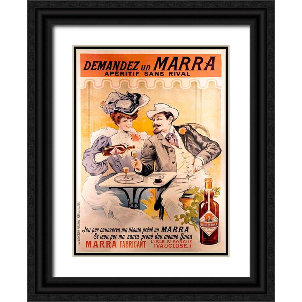 Vintage Apple Collection 11x14 Black Ornate Wood Framed with Double ...