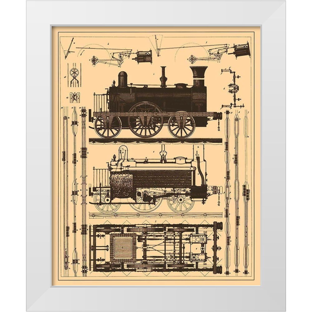 Vintage Apple Collection 15x18 White Modern Wood Framed Museum Art ...