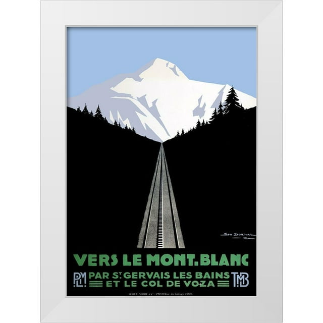 Vintage Apple Collection 24x32 White Modern Wood Framed Museum Art Print Titled - Mont Blanc ...