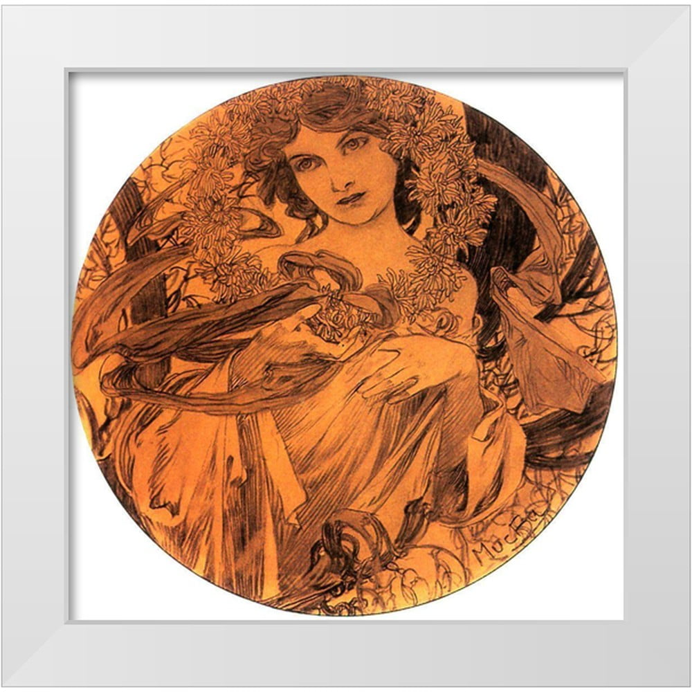 Vintage Apple Collection 26x26 White Modern Wood Framed Museum Art ...