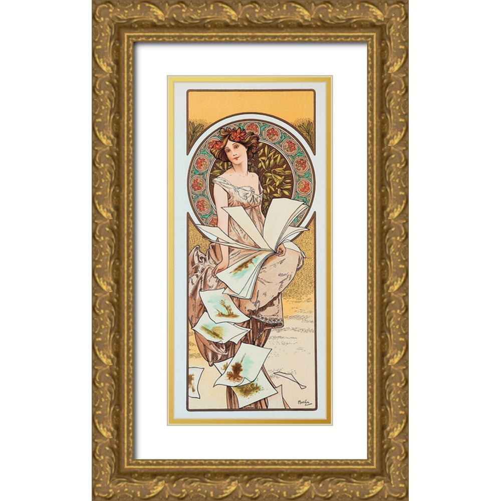 Vintage Apple Collection 8x14 Gold Ornate Wood Framed with Double ...