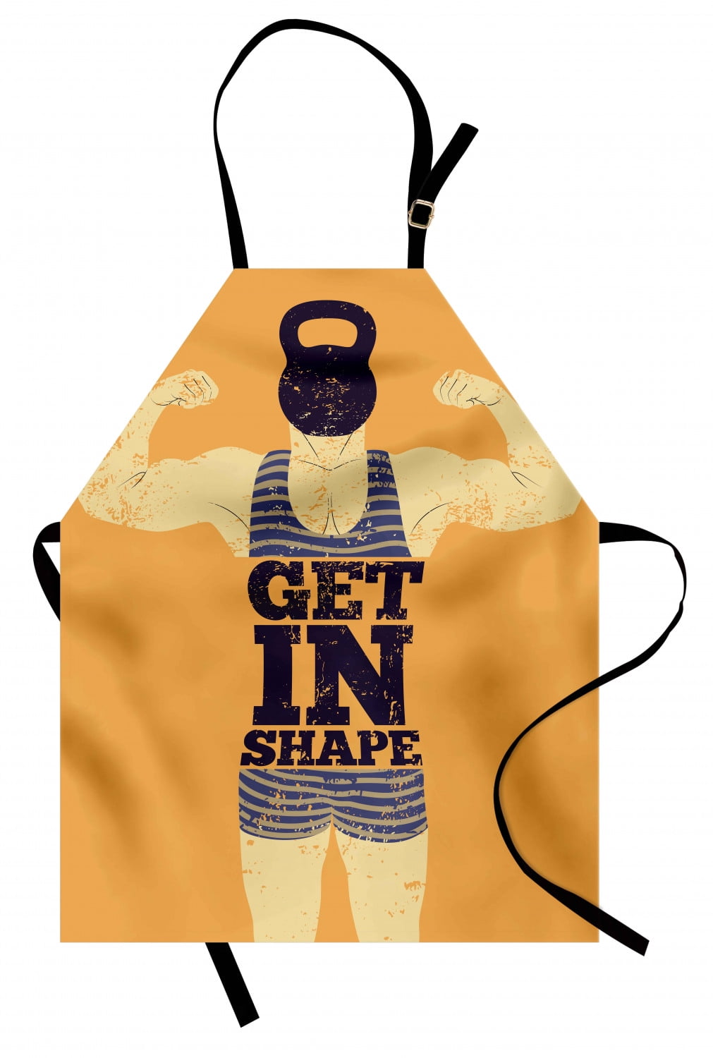 Vintage Apron Get in Shape with a Male Human Body with Muscles ...