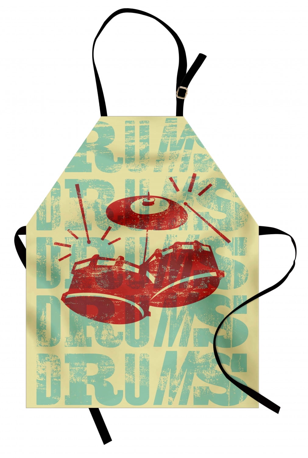 Vintage Apron Groovy Retro Drumming Poster Design Percussion Rock Music ...