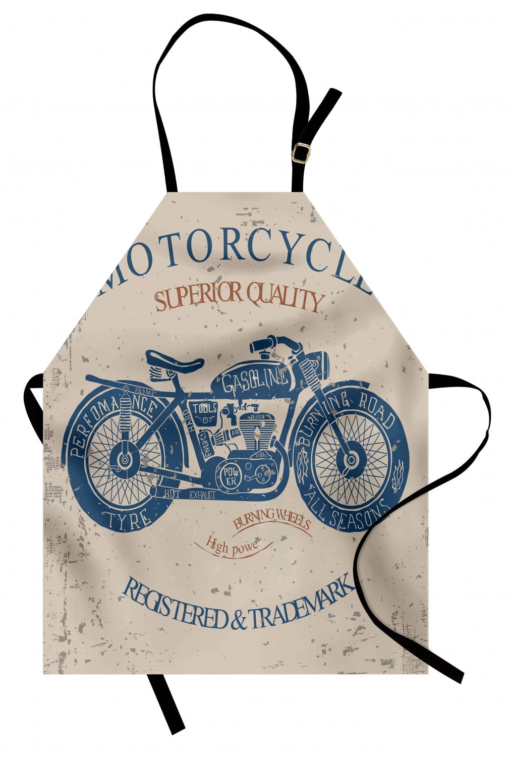 Vintage Apron Retro Style Bike Grunge Background Classic Wheels Chopper ...