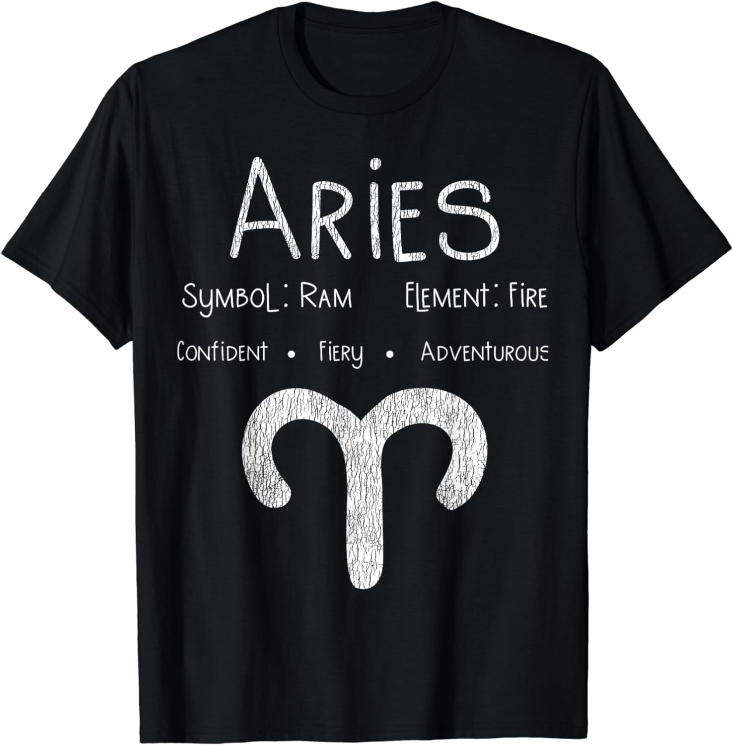 Vintage Aries Birthday Horoscope Zodiac Sign Astrology Bday T-Shirt ...