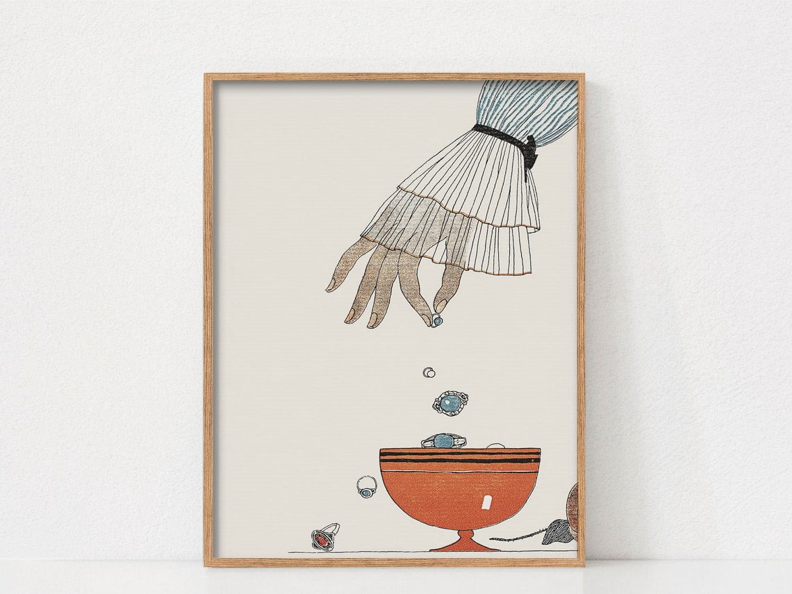 Vintage Art Poster French Fashion Wall Deco Dressing Room Poster ...
