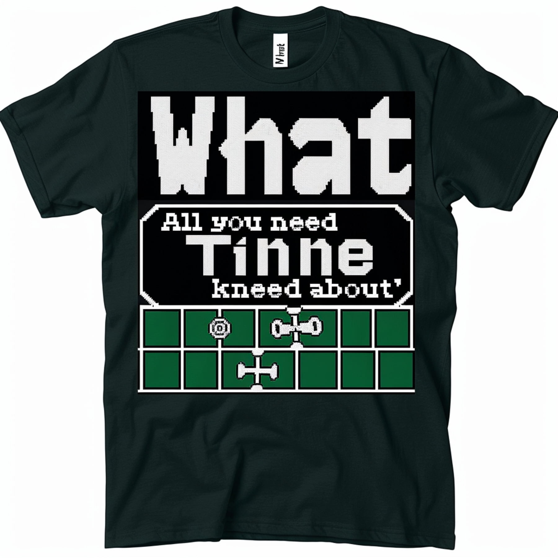 Vintage Art What Whee Tinne Wheel Game Board Black T Shirt '80s Vibe Design - Walmart.com