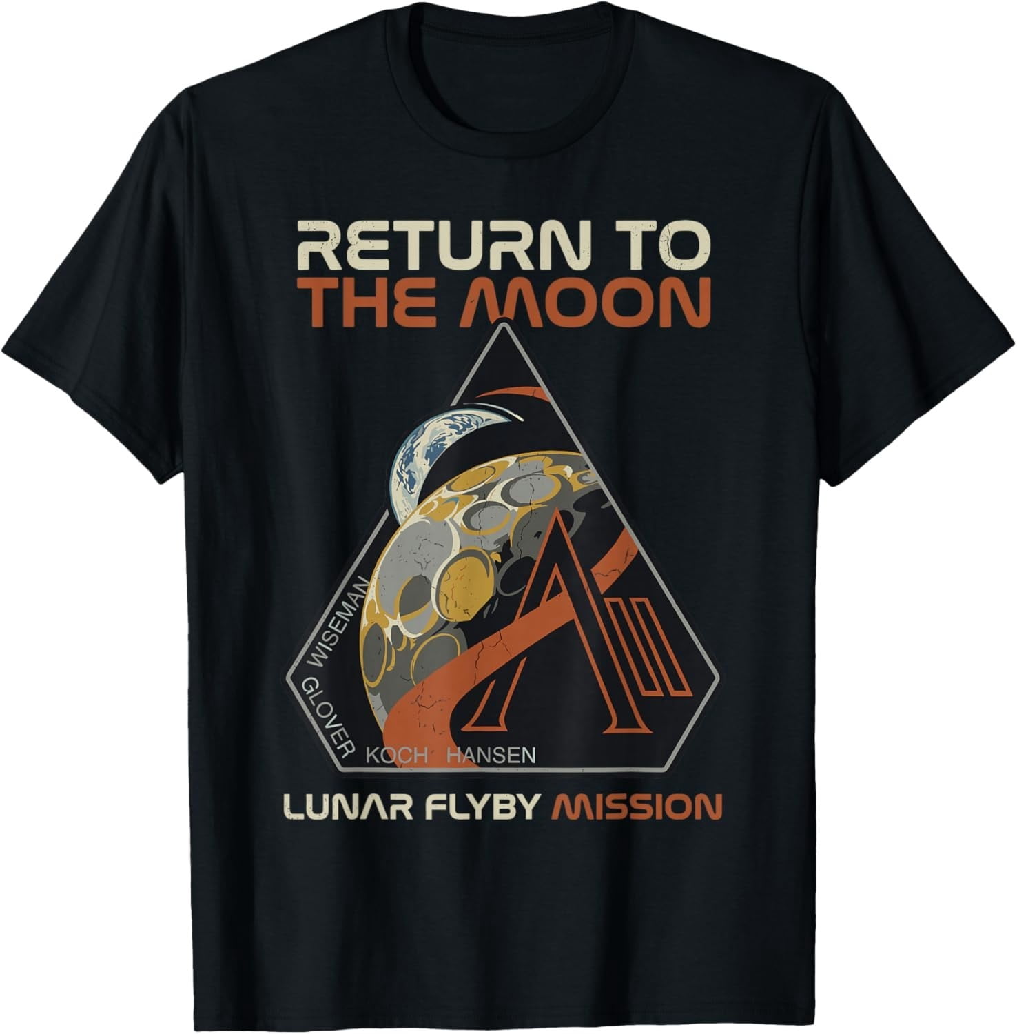 Vintage Artemis II Return To The Moon Mission Patch T-Shirt - Walmart.com