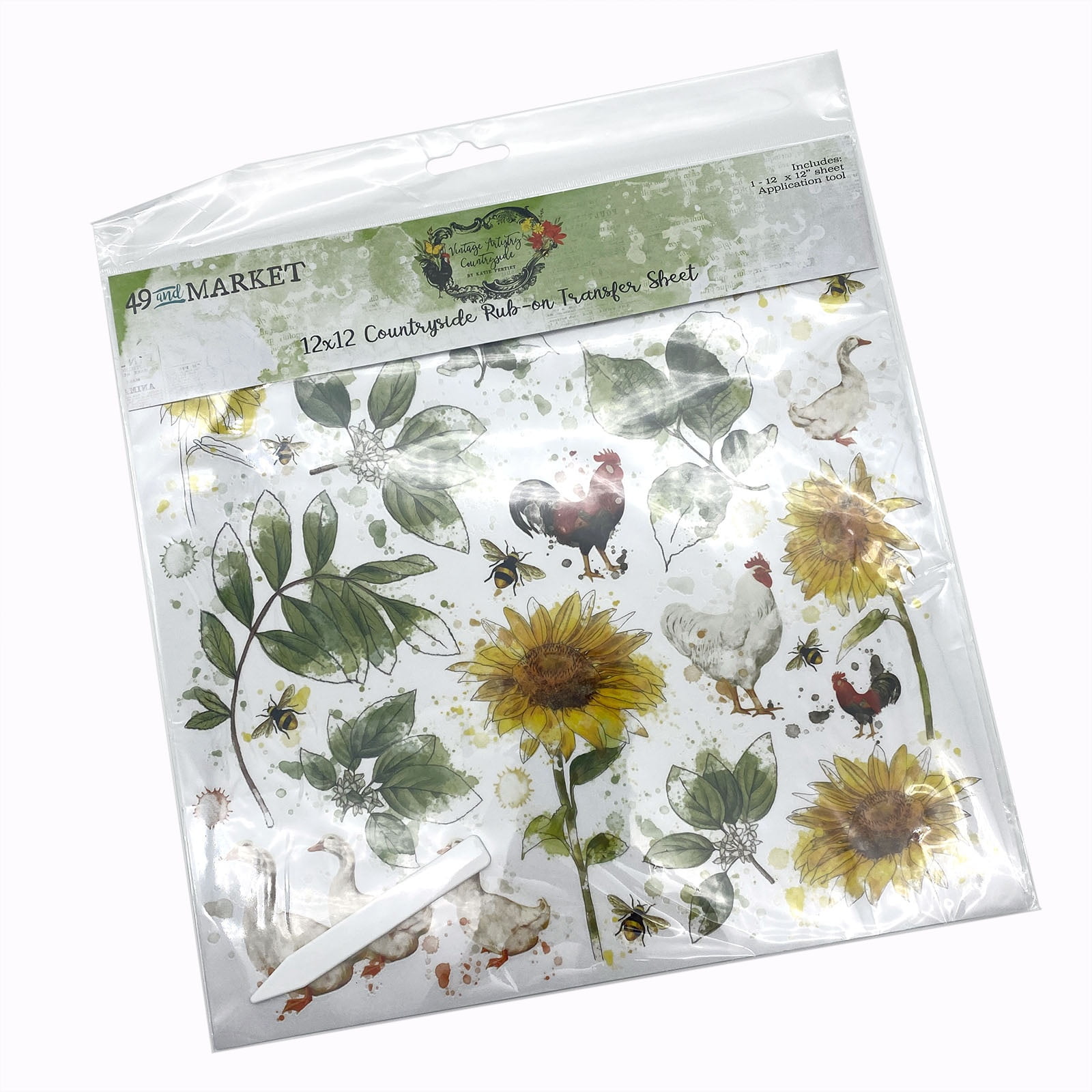Vintage Artistry Countryside Rub-Ons 12"X12"-1 Sheet - Walmart.com