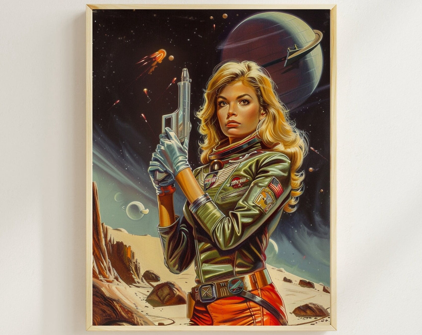 Vintage Astronaut Poster 60s Atomic Age Art 50s Retro Space Poster ...