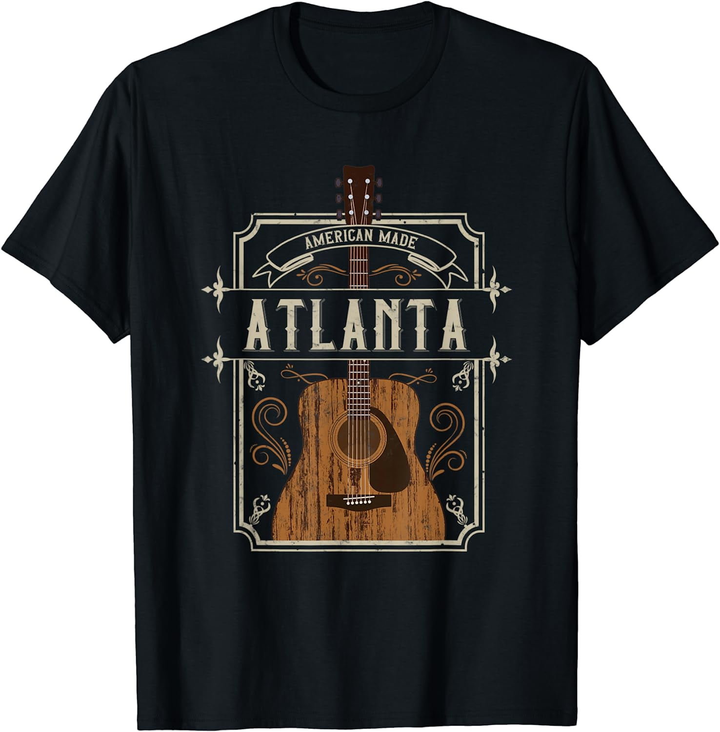 Vintage Atlanta Country Music Guitar Player Souvenirs T-Shirt - Walmart.com
