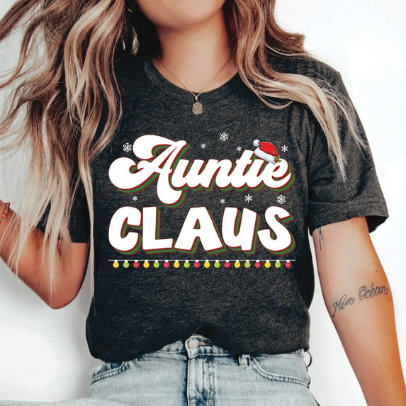Vintage Auntie Claus Holiday Gift For Aunt New Auntie Funny Auntie Aunt Announcement - Perfect ...