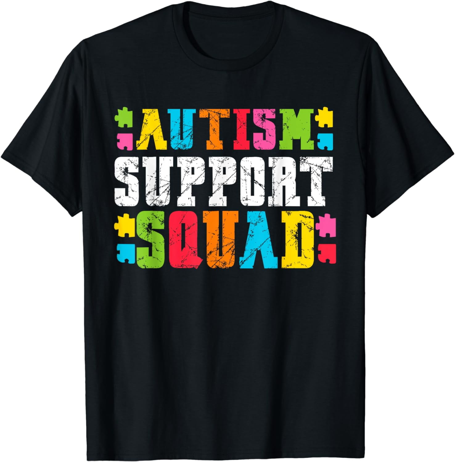 Vintage Autism Awareness Autism Squad Support Team T-Shirt - Walmart.com