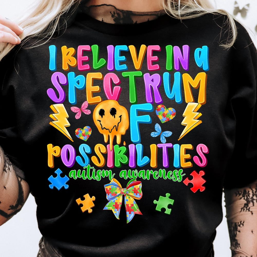 Vintage Autism Awareness, Spectrum Of Possibilities, Autism Puzzle ...