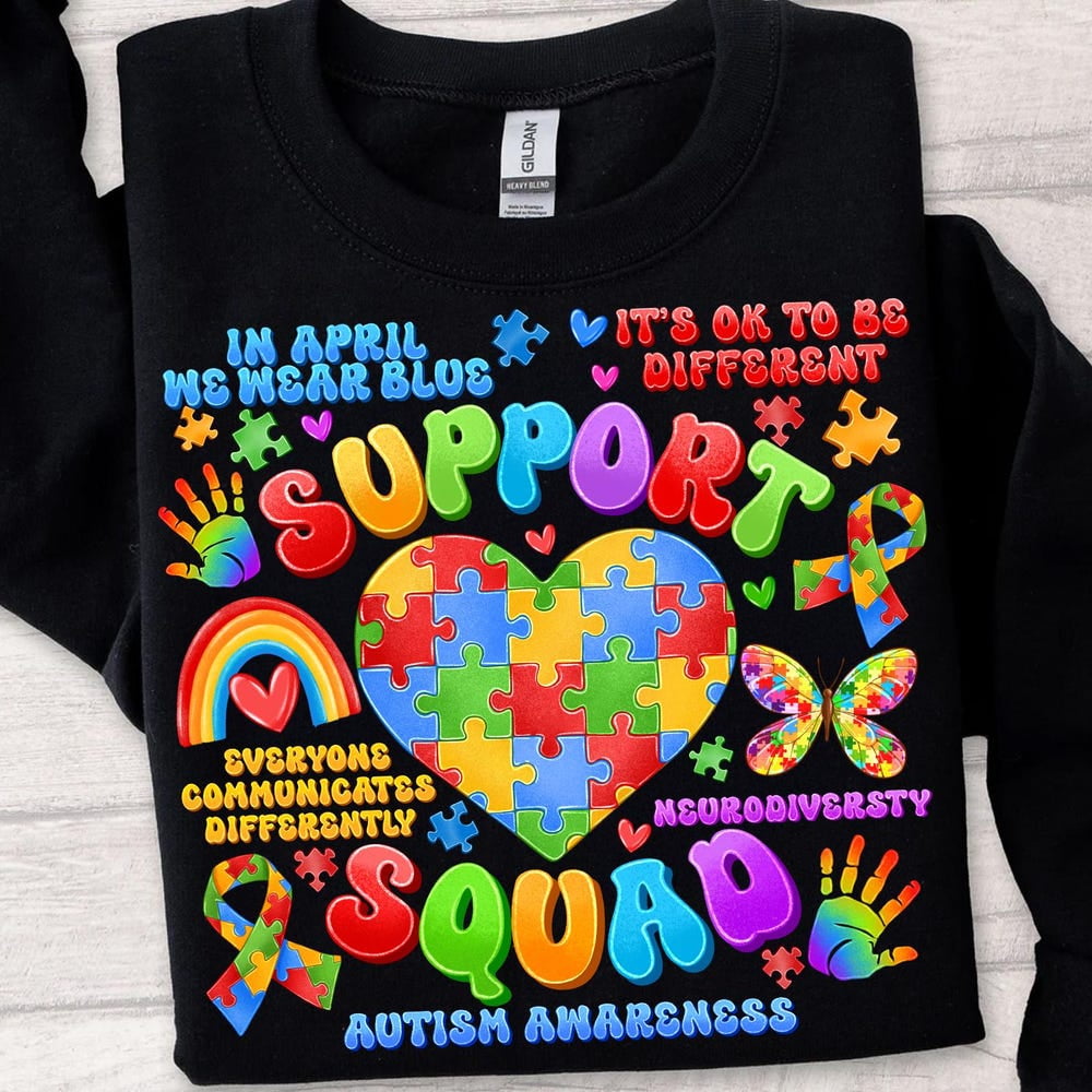 Vintage Autism Support Squad, Autism Awareness Ribbon, Autism Advocate ...