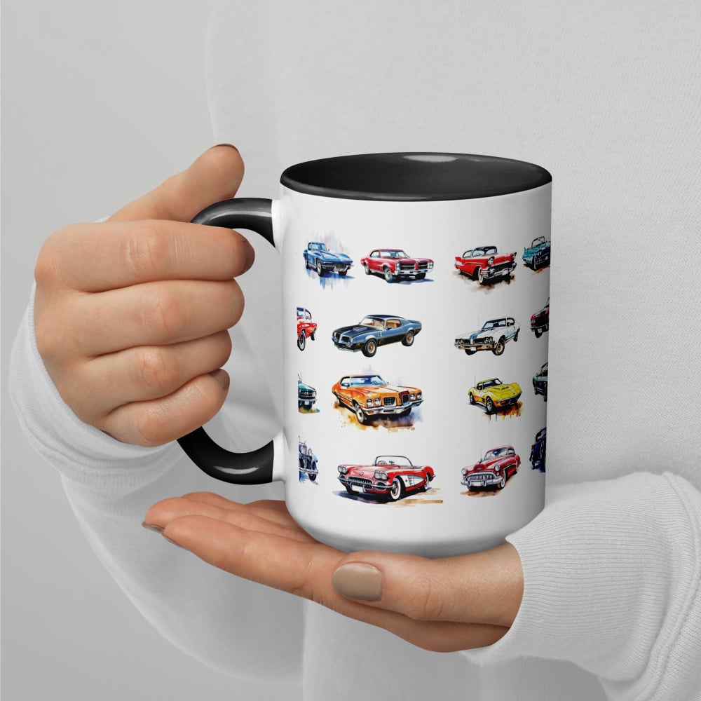 Vintage Automobile Mug with Color Inside (Black, 15 oz) - Walmart.com