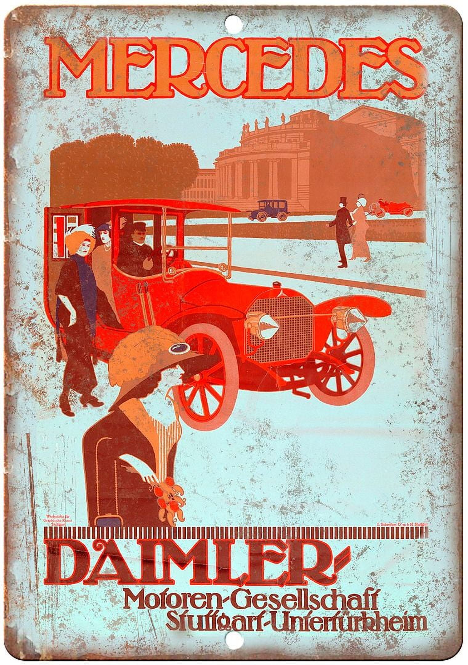 Vintage Automoble Advertisement - Retro Look Metal Sign - Jumbo 10" x ...