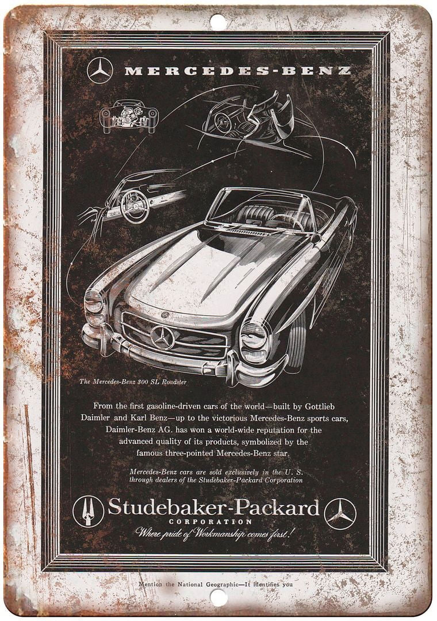 Vintage Automoble Advertisement - Retro Look Metal Sign - Jumbo 10" x ...