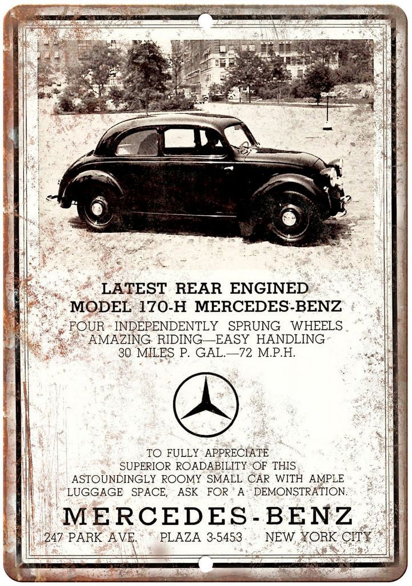 Vintage Automoble Advertisement - Retro Look Metal Sign - Jumbo 10" x ...