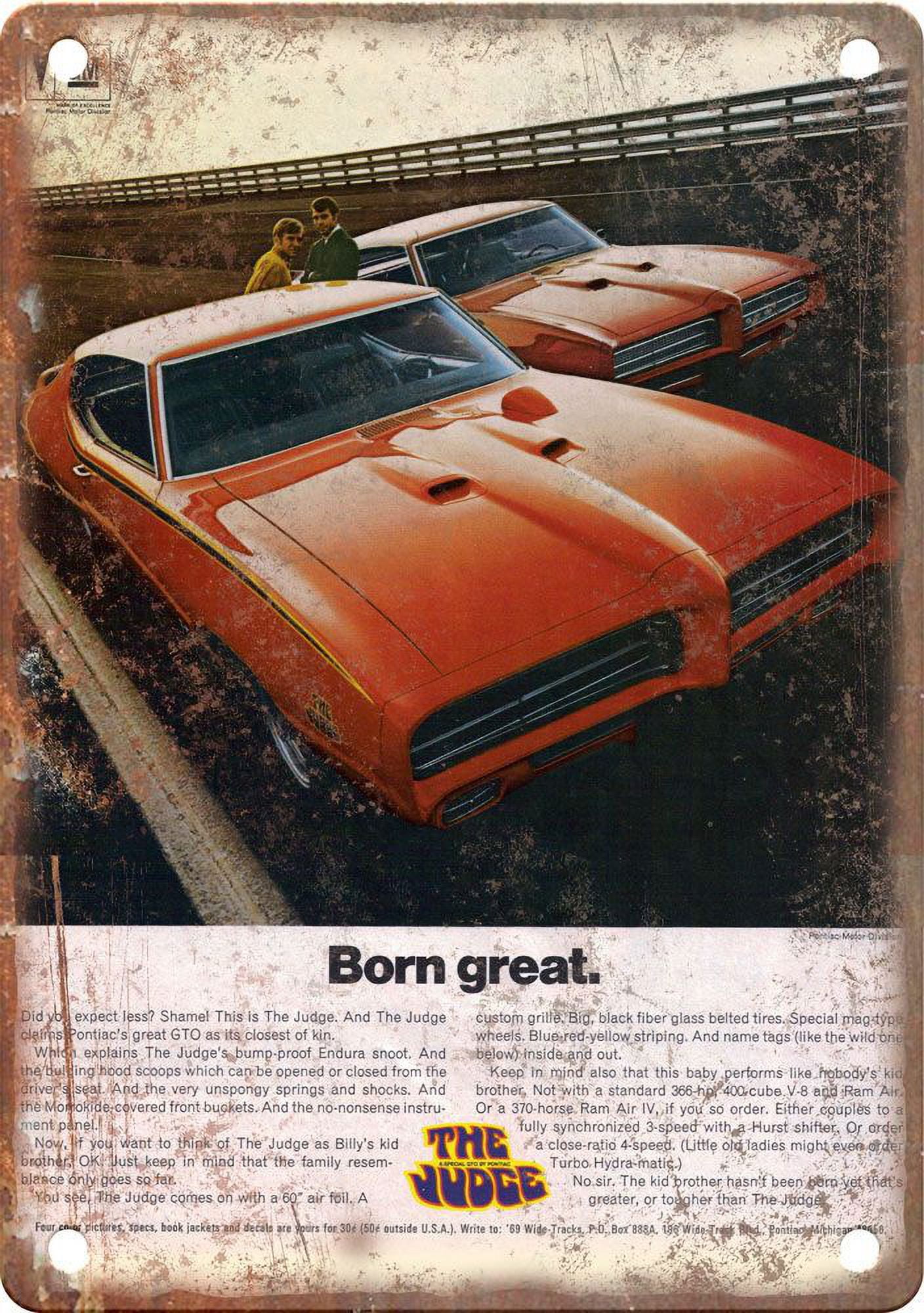 Vintage Automoble Advertisement - Retro Look Metal Sign - Jumbo 10" x ...