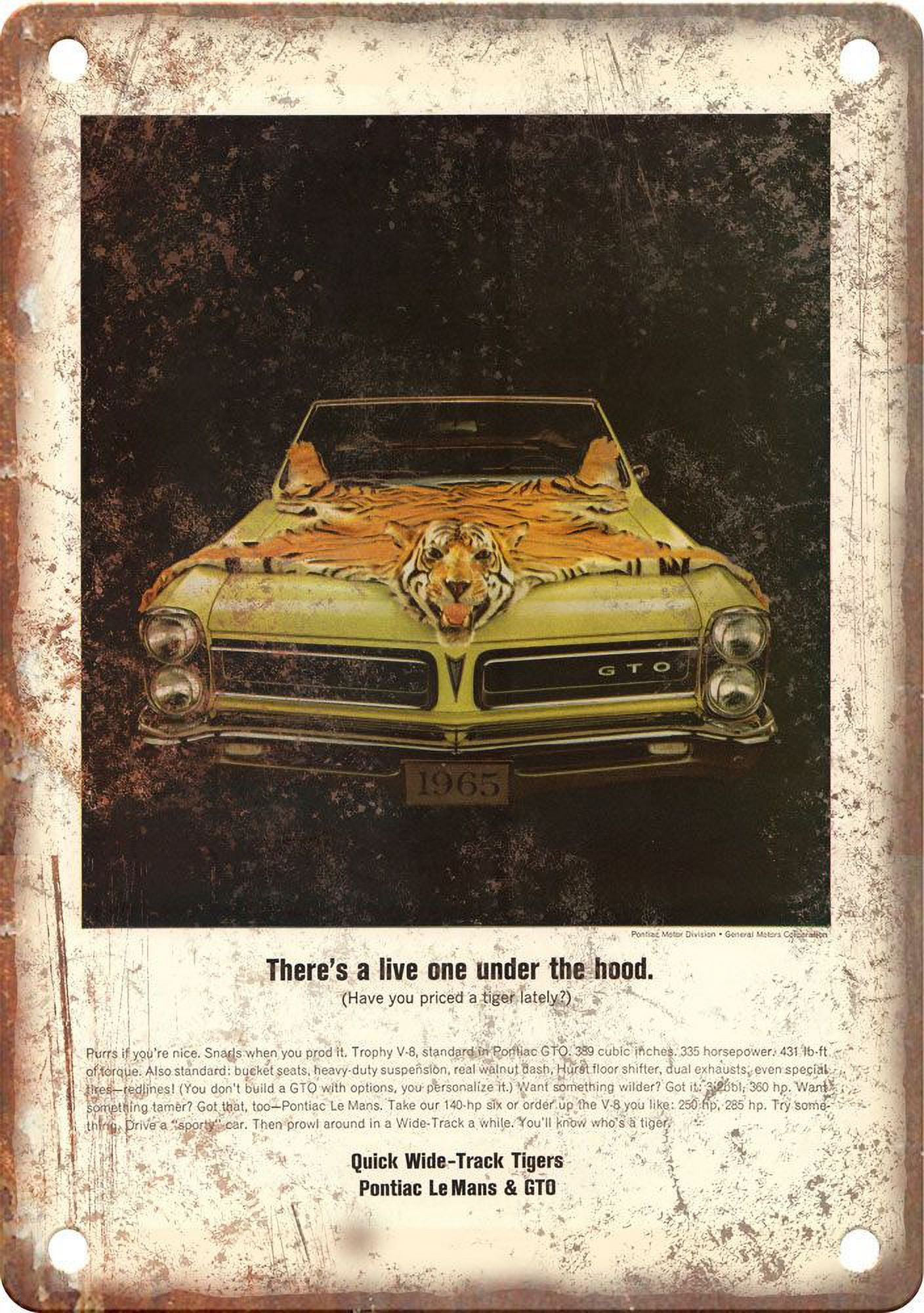 Vintage Automoble Advertisement - Retro Look Metal Sign - Jumbo 10" x ...