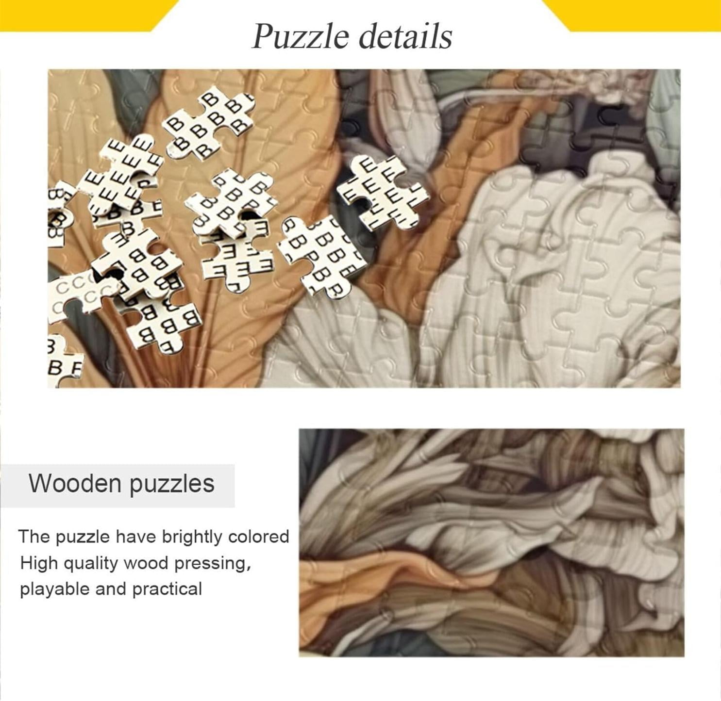 Vintage Autumn Flower Jigsaw Puzzle 500 Pieces, Zigsaw with Storage Bag ...