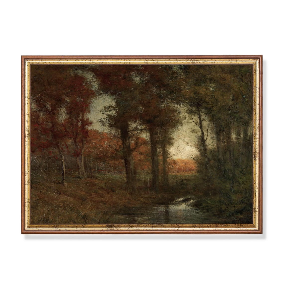 Vintage Autumn Landscape Poster Moody Rustic Fall Scenery Home Decor ...