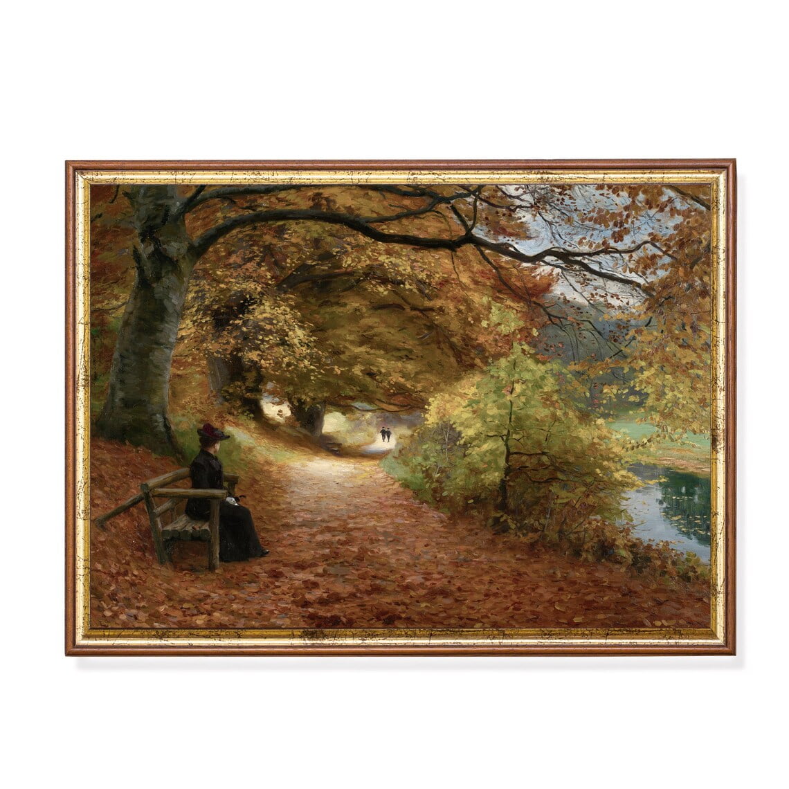 Vintage Autumn Landscape Poster Rustic Farmhouse Wall Art Home Decor ...
