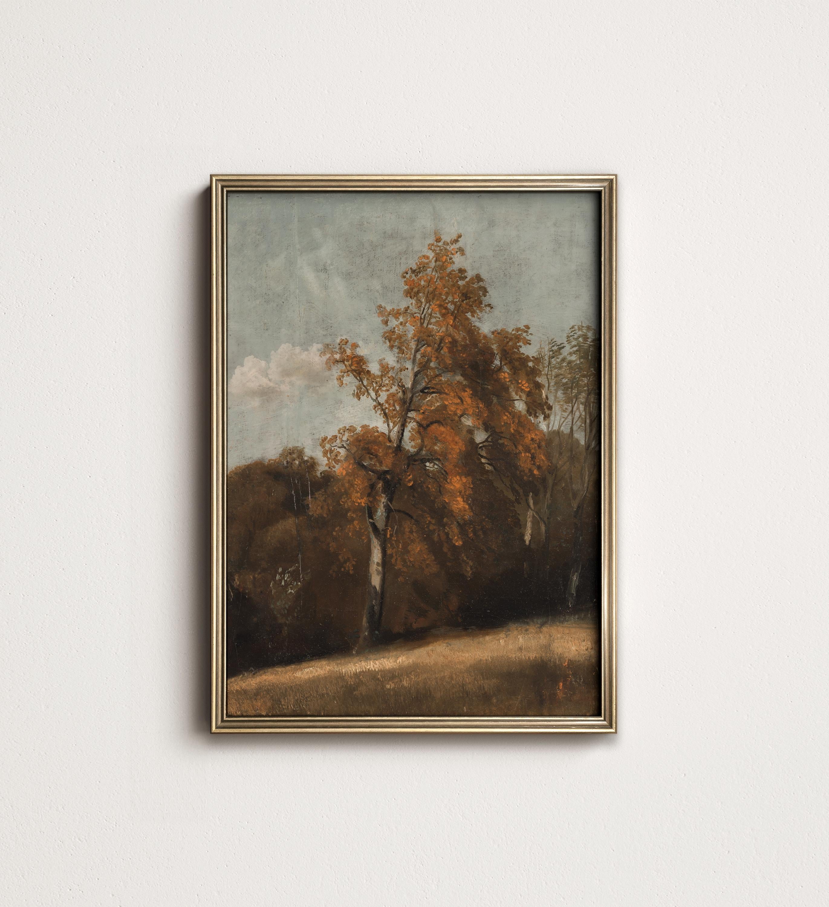 Vintage Autumn Landscape Print: Earthy Rust Fall Decor (Printable) A-31 ...
