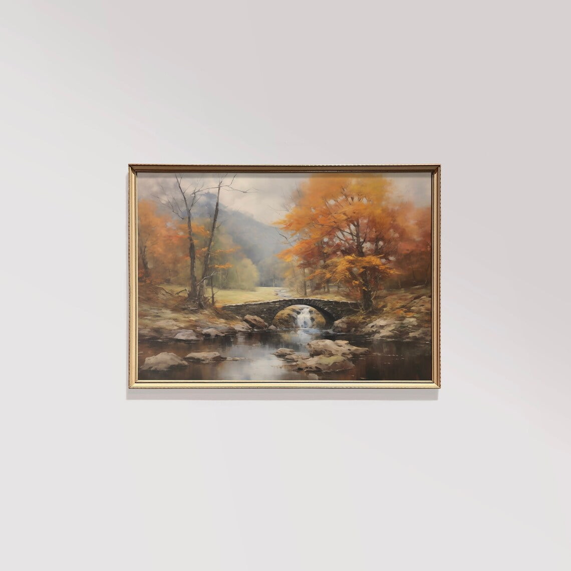 Vintage Autumn Moody Country Rustic Fall Landscape Fall Wall Autumn ...