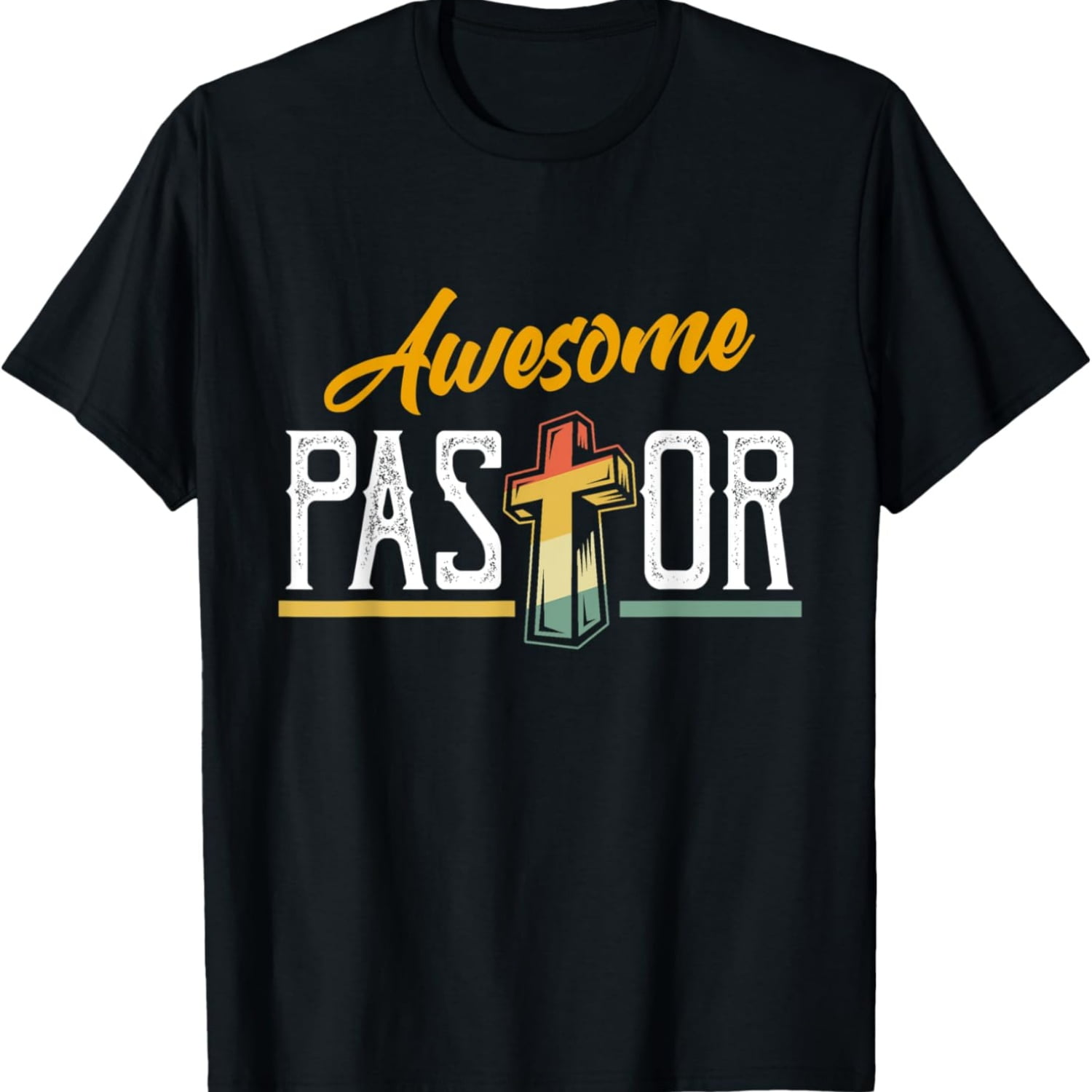 Vintage Awesome Pastor Servant Prea Jesus God Religion T-Shirt ...