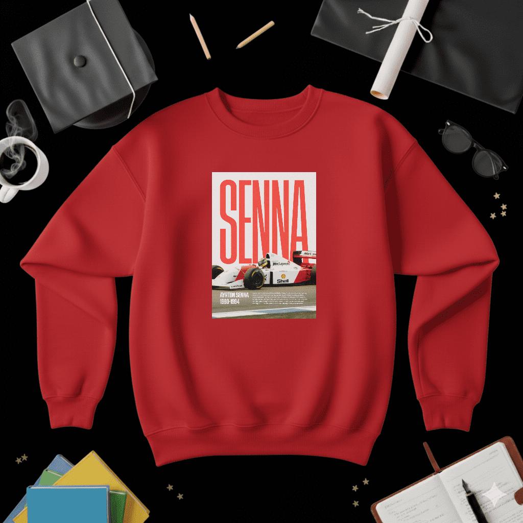 Vintage Ayrton Senna Formula One Racing Grand Prix Retro Fan Sweatshirt ...