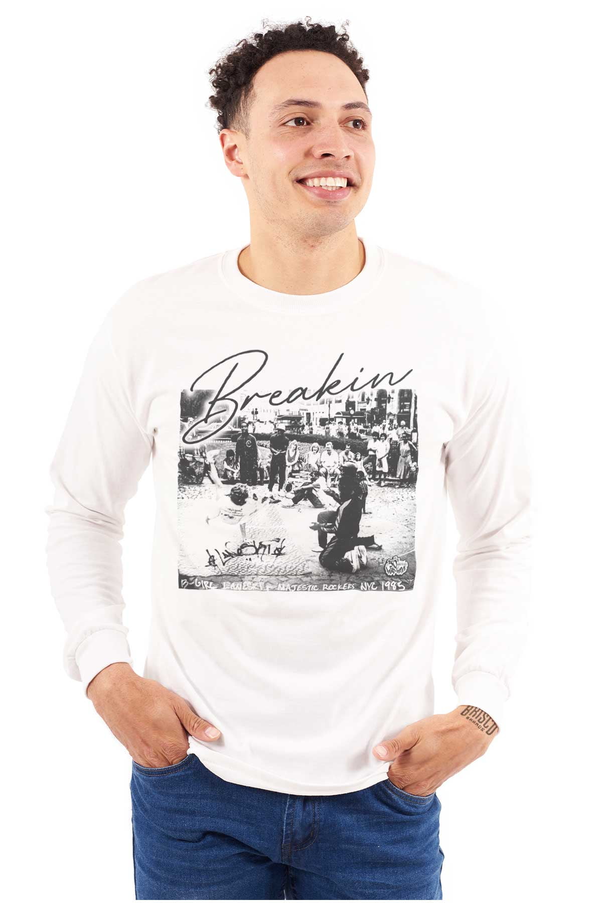 Vintage B Boy Breakdance Battle Unisex Plus Size Long Sleeve Tee Shirt ...
