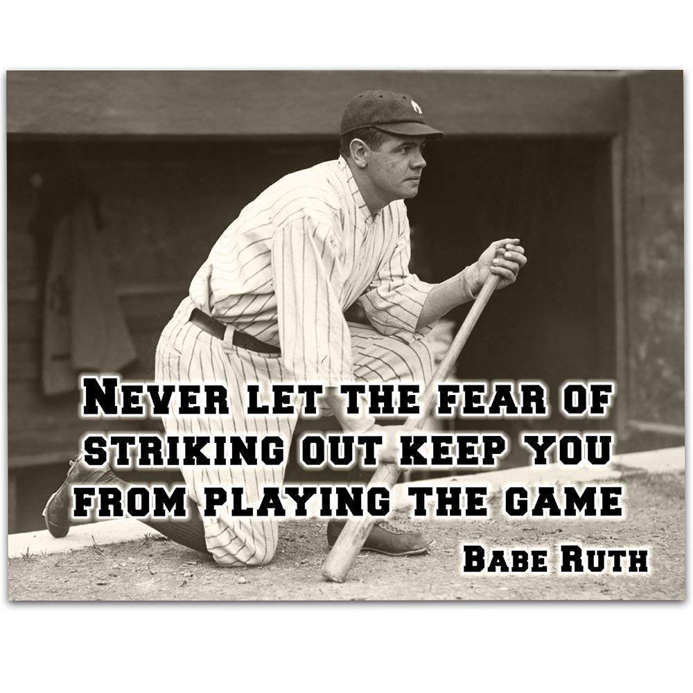 Vintage Babe Ruth -28x36 Unframed Poster - Motivational Baseball Wall ...