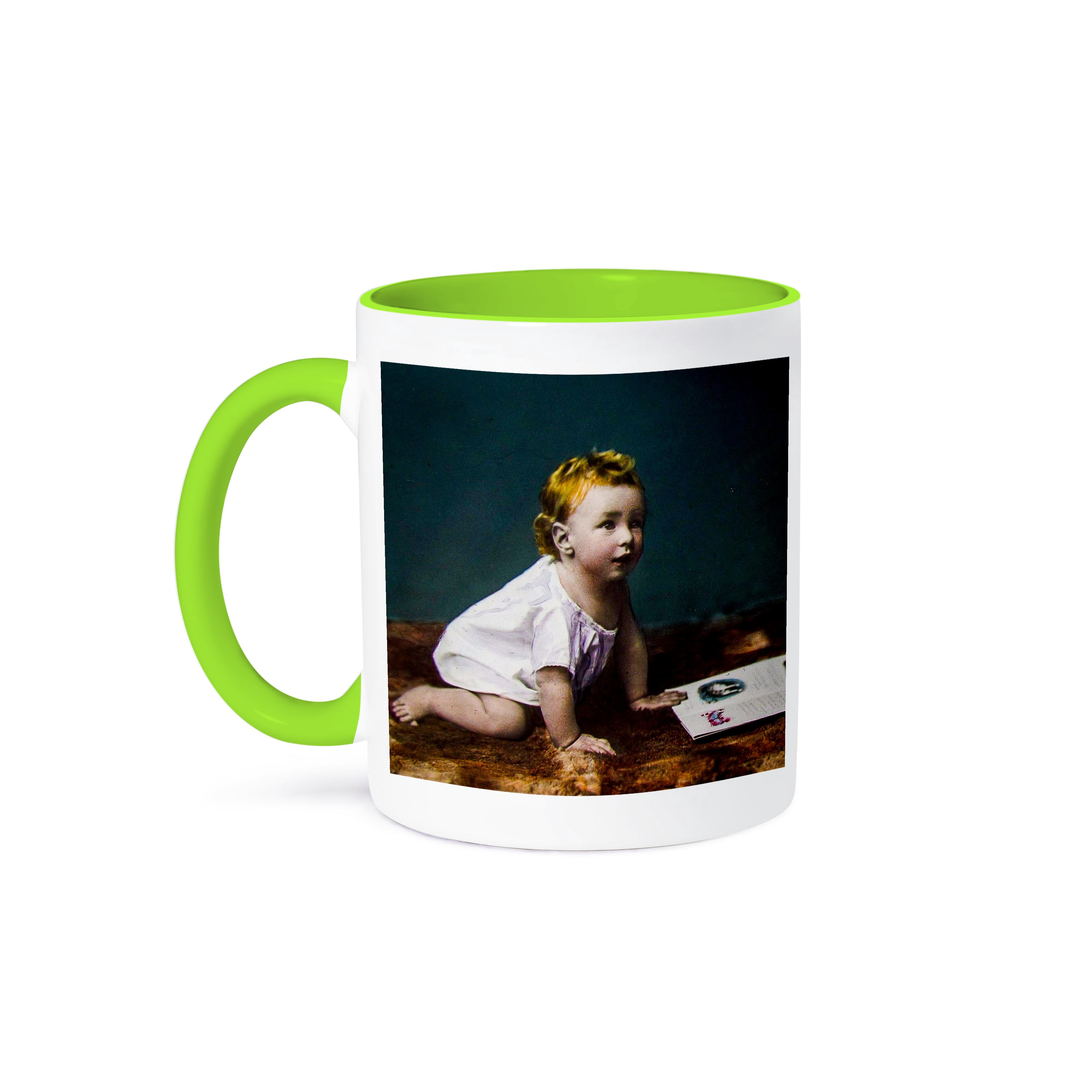 Vintage Baby Photo Circa 1890S Hand Tinted Cutie Pie, 15oz Two-Tone ...