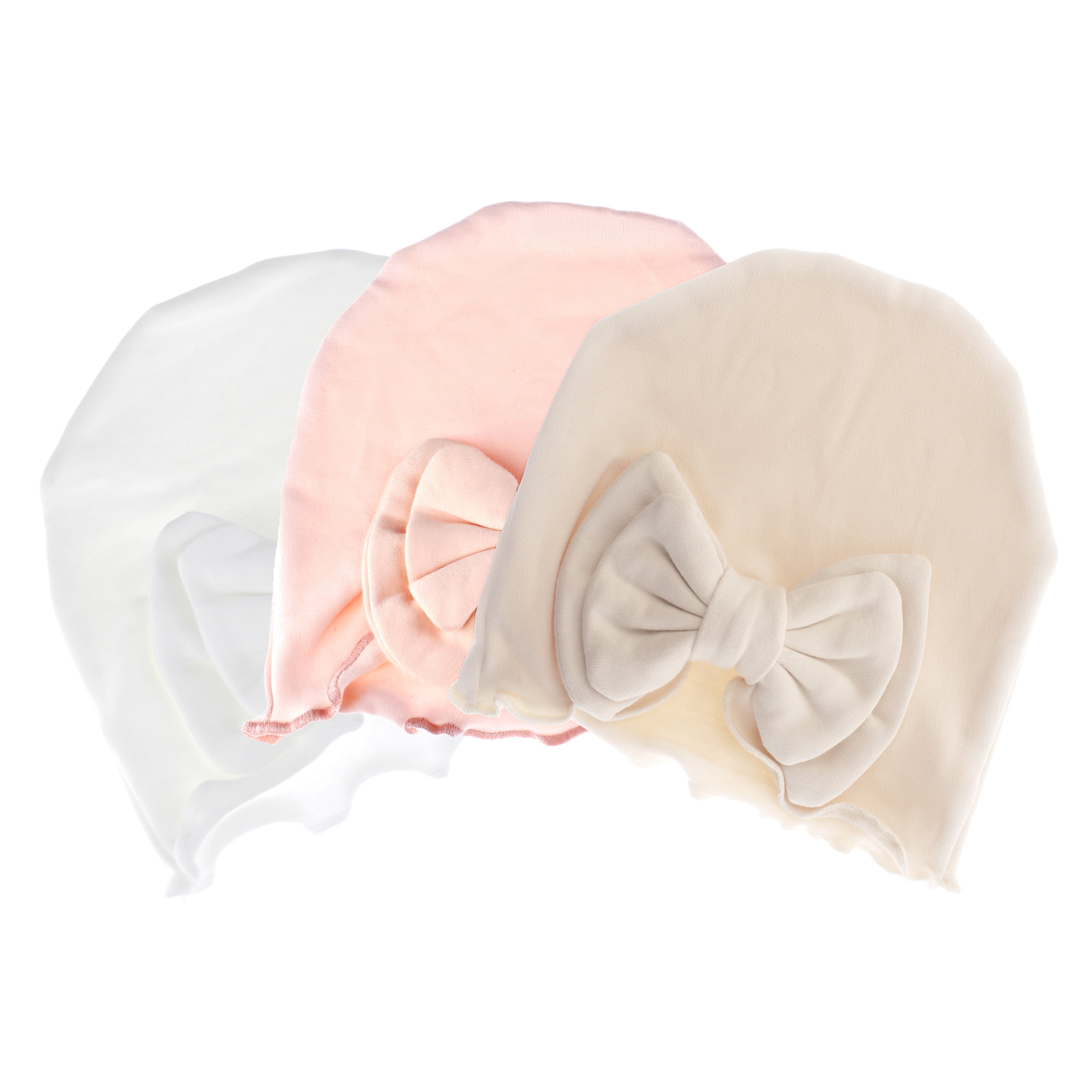 Vintage Baby Ruffle Bow Cotton Beanie Hat (3-9mo) - Variety Pack A ...