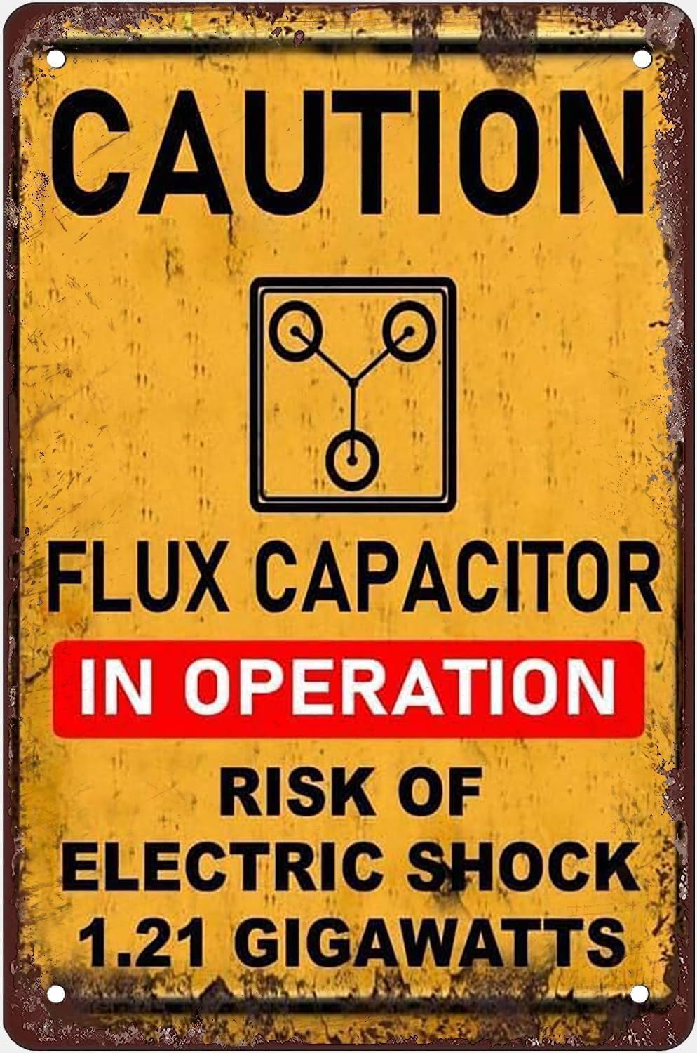 Vintage Back To The Future Flux Capacitor 1 21 Gigawatt Caution Metal ...