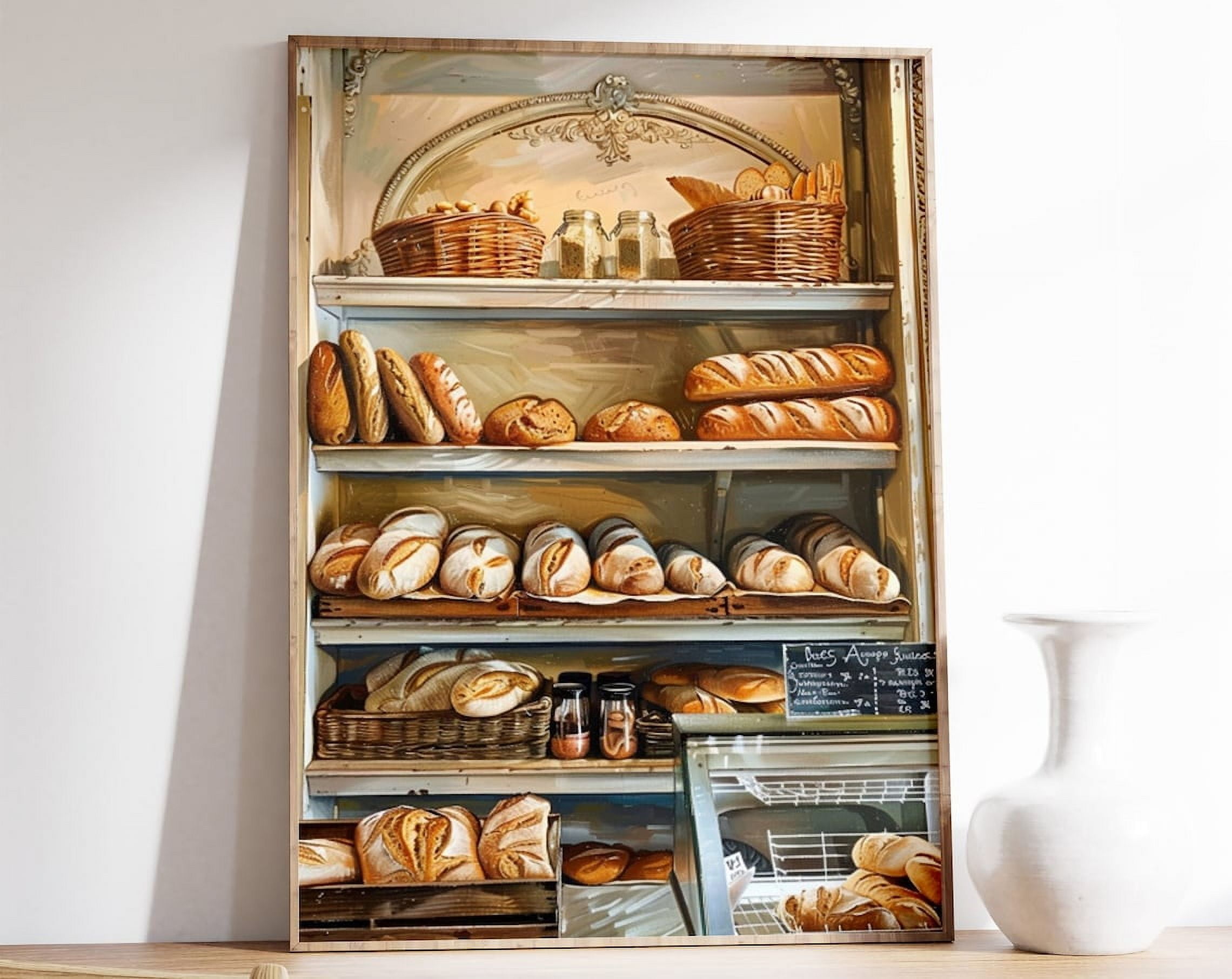 Vintage Bakery Print, Bakery Poster, Rustic Food Art, Kitchen Decor ...
