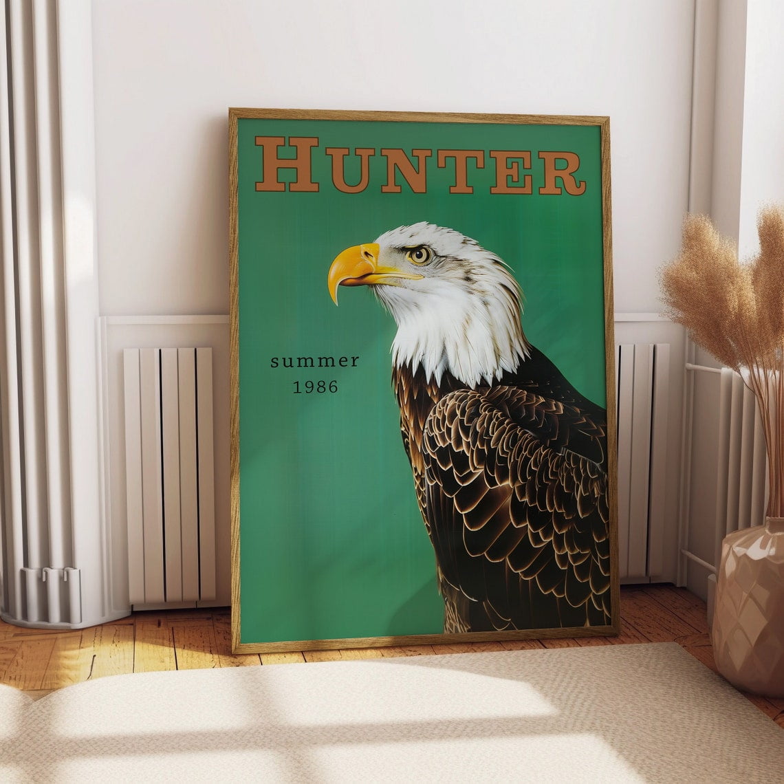 Vintage Bald Eagle Print Retro Outdoors Hunting Poster Travel Poster ...