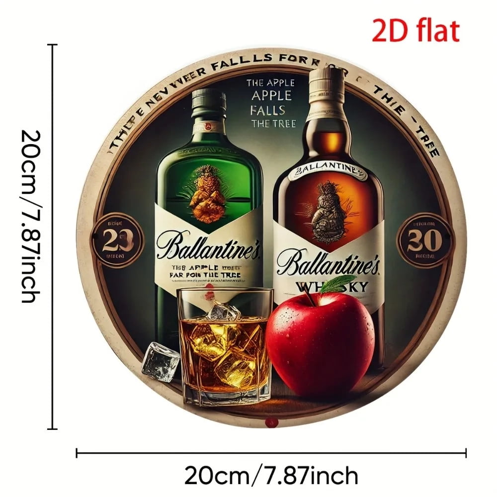 Vintage Ballantine's Scotch Whisky Aluminum Tin Metal Signs Home Décor ...
