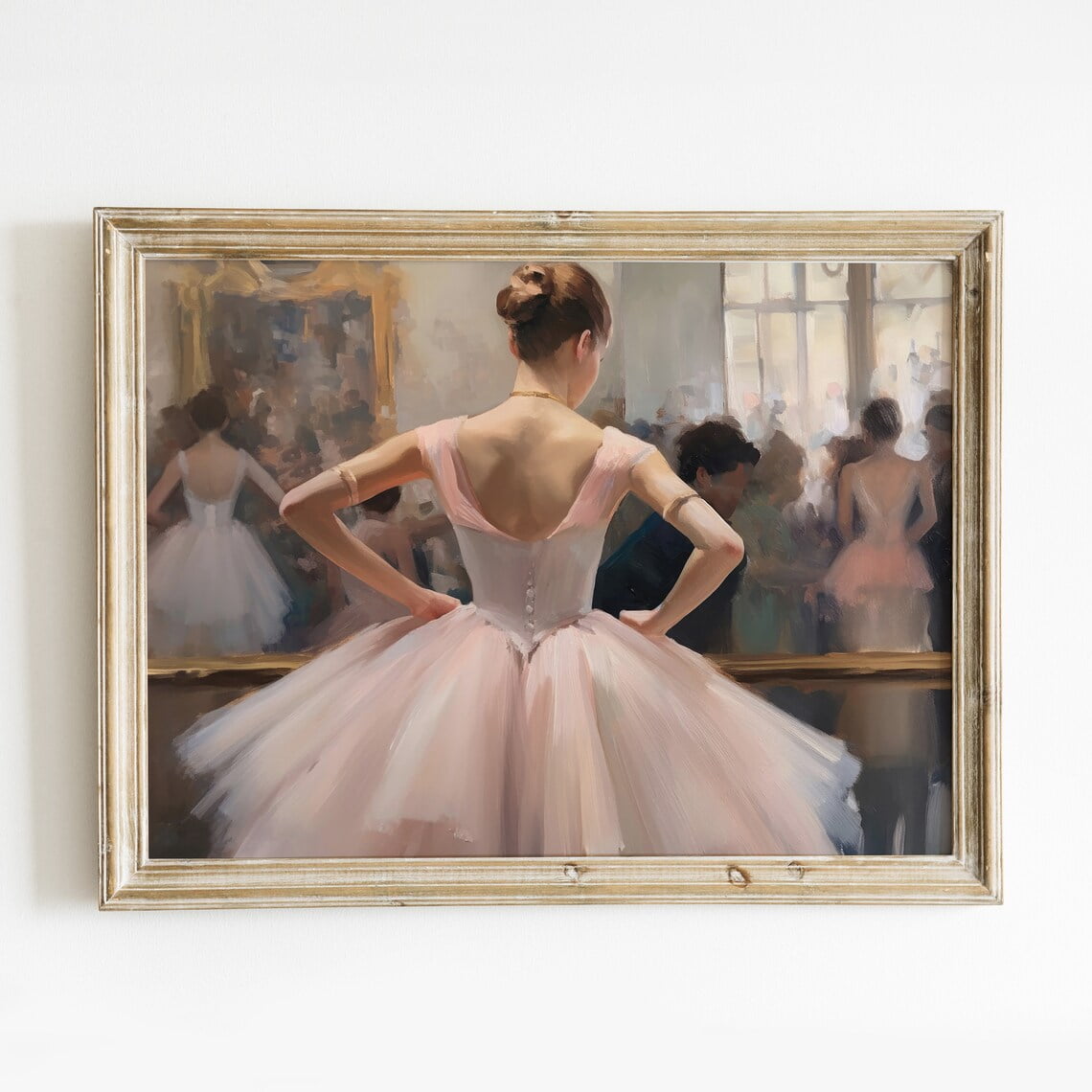 Vintage Ballerina Dress Wall Art, Preppy Pastel Pink Room Decor, Girly ...