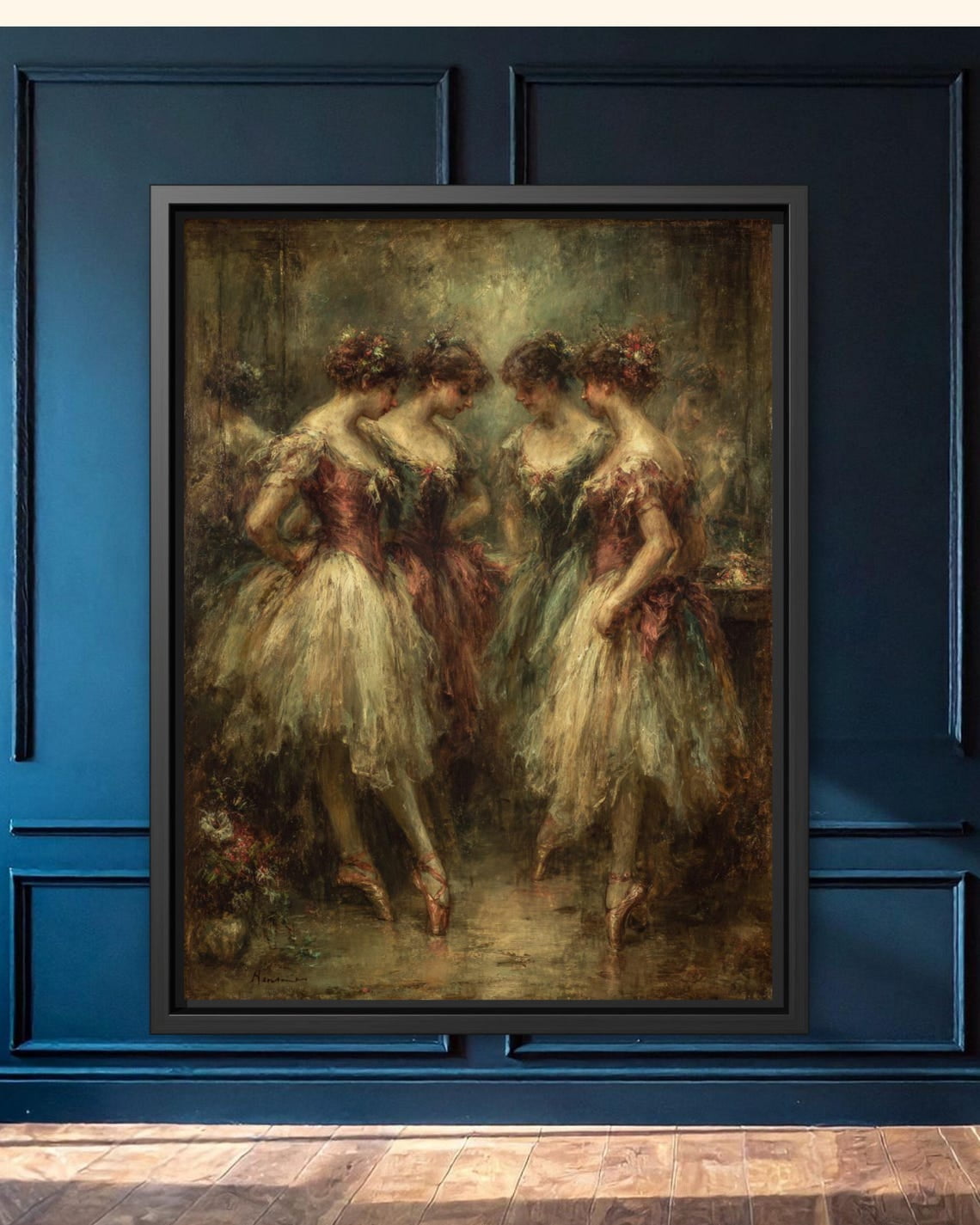Vintage Ballerinas Wall Art Poster, Romantic Ballet Dancers, Classical ...