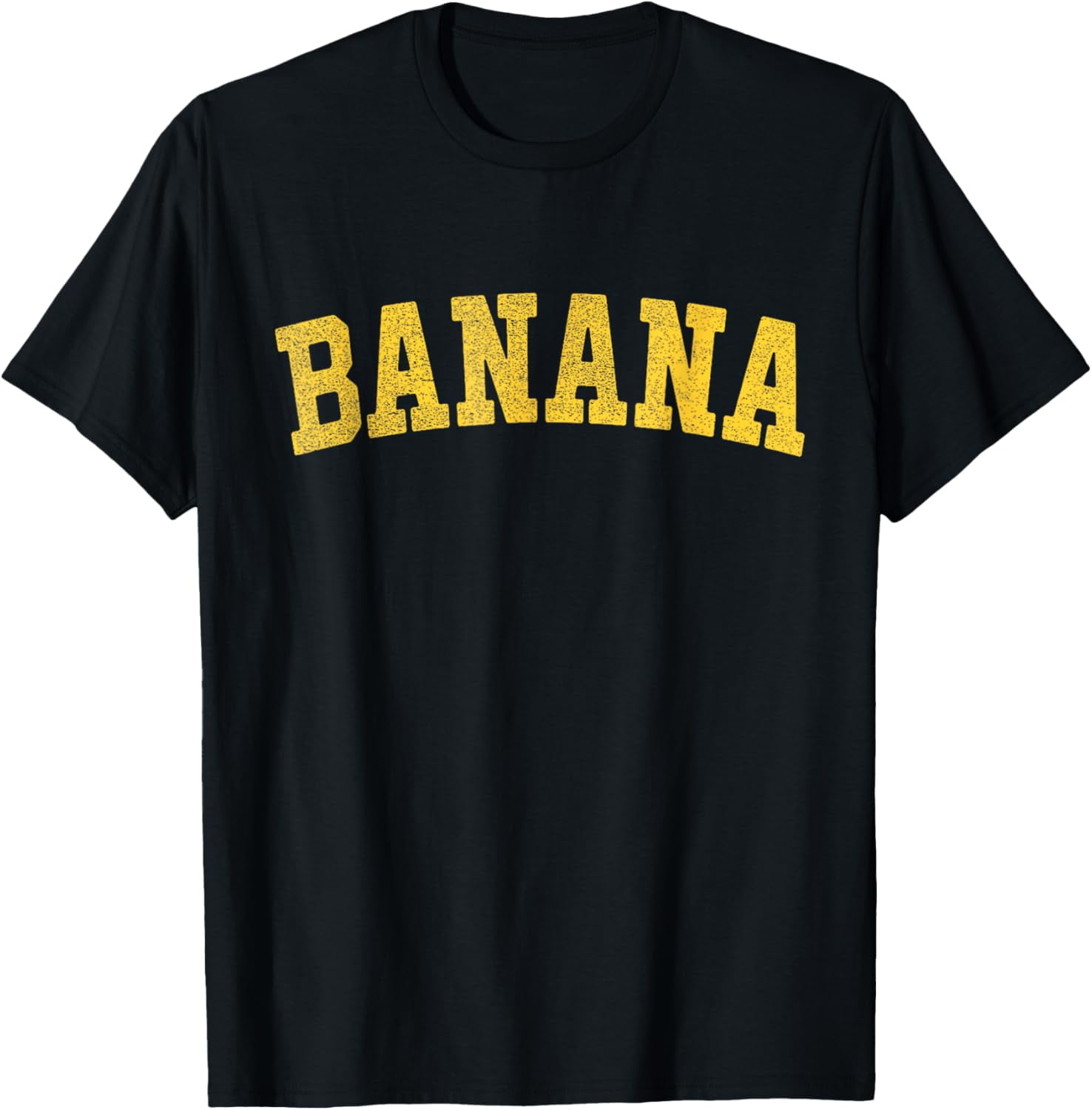 Vintage Banana Text Retro Banana Font Old-School Banana Word T-Shirt ...