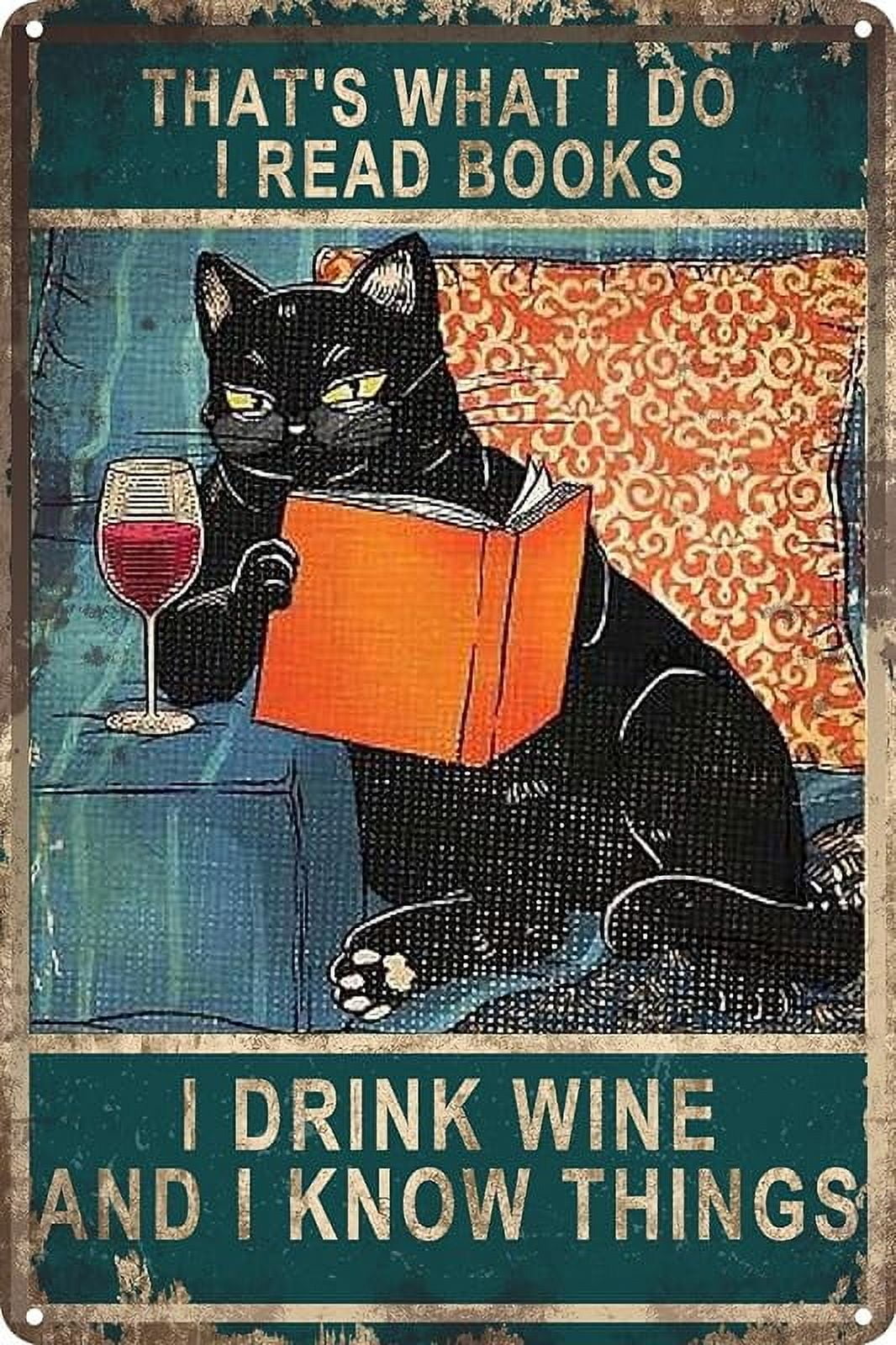 Vintage Bar Decor Black Cat Metal Sign 8x12 Inch Man Cave Sign Black ...